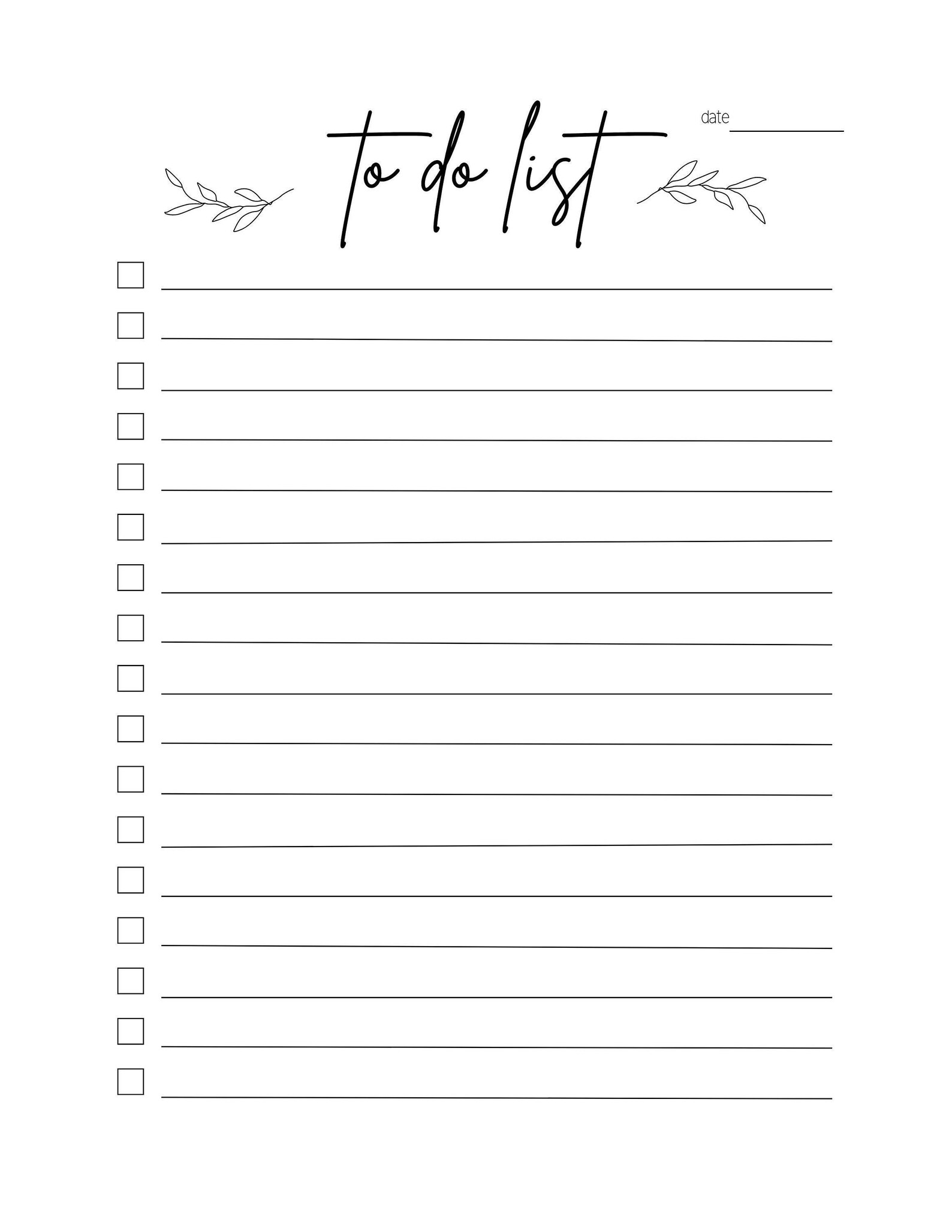 Printable to Do List, Goal Tracker, Checklist, Habit Checklist, Routine ...