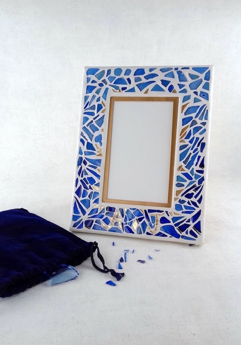 Jewish Picture Frame for wedding glass shards Personalized | Etsy