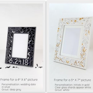 Jewish Picture Frame for Wedding Glass Shards, Personalized Jewish ...