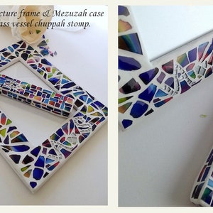 Jewish Picture Frame for Wedding Glass Shards, Personalized Jewish ...