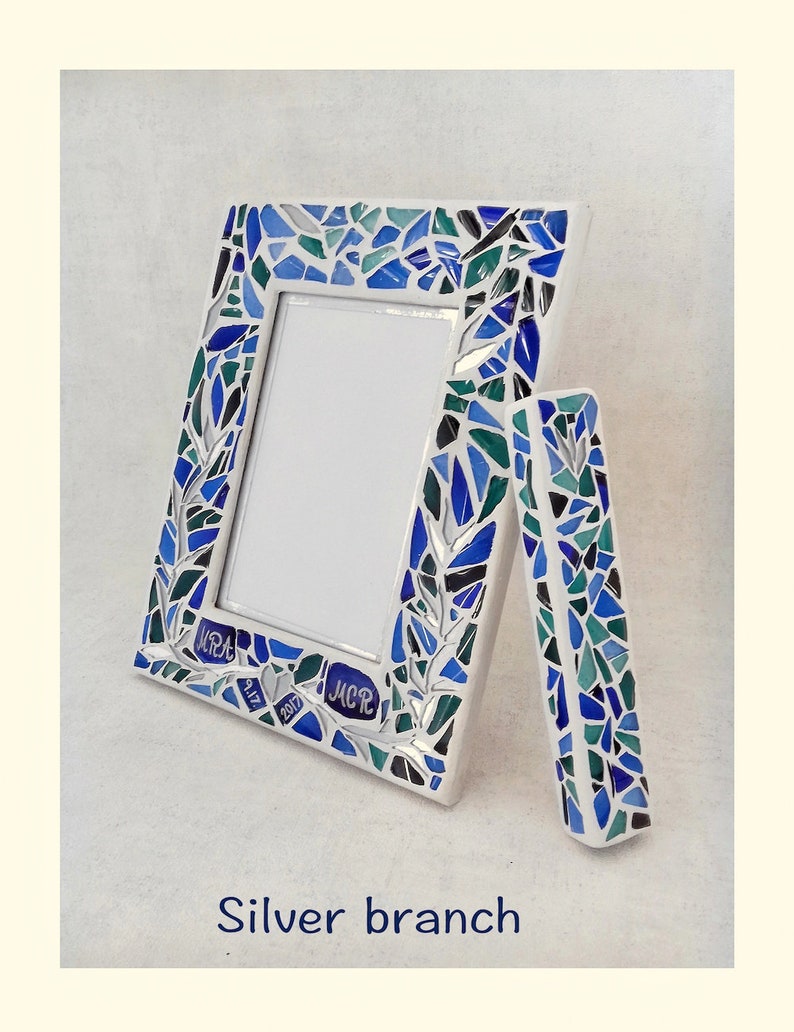 Chuppah glass shards Mosaic Picture Frame Jewish wedding | Etsy