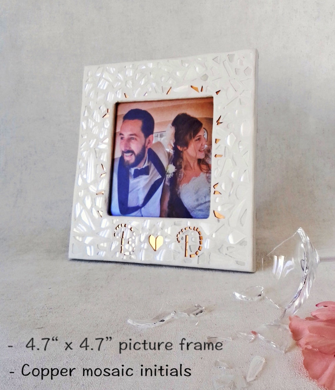 Jewish Picture Frame for wedding glass shards Personalized | Etsy