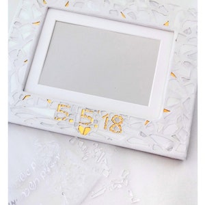 Jewish Picture Frame for Wedding Glass Shards, Personalized Jewish ...