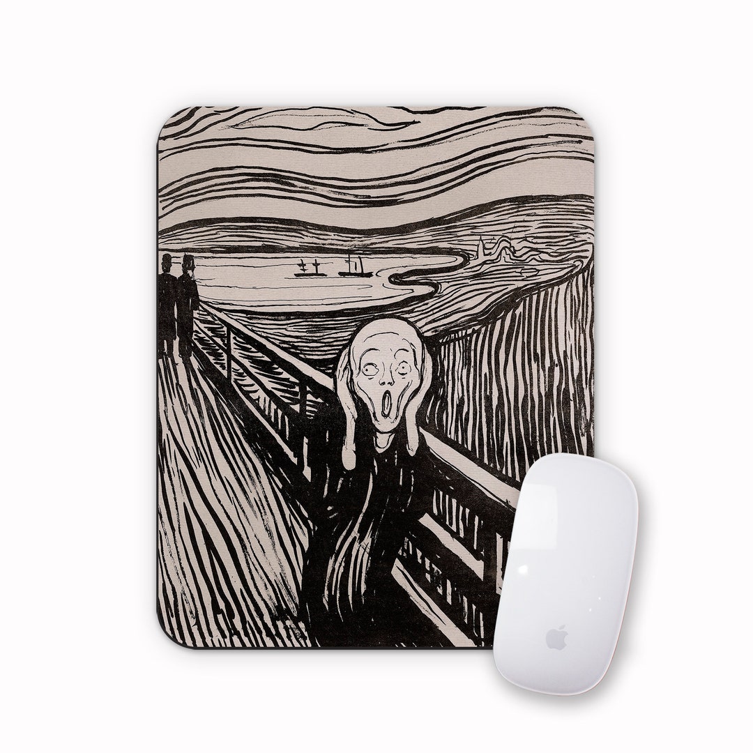 The Scream Mouse Mat Edvard Munch Office Mouse Pad, Classic Art Style ...