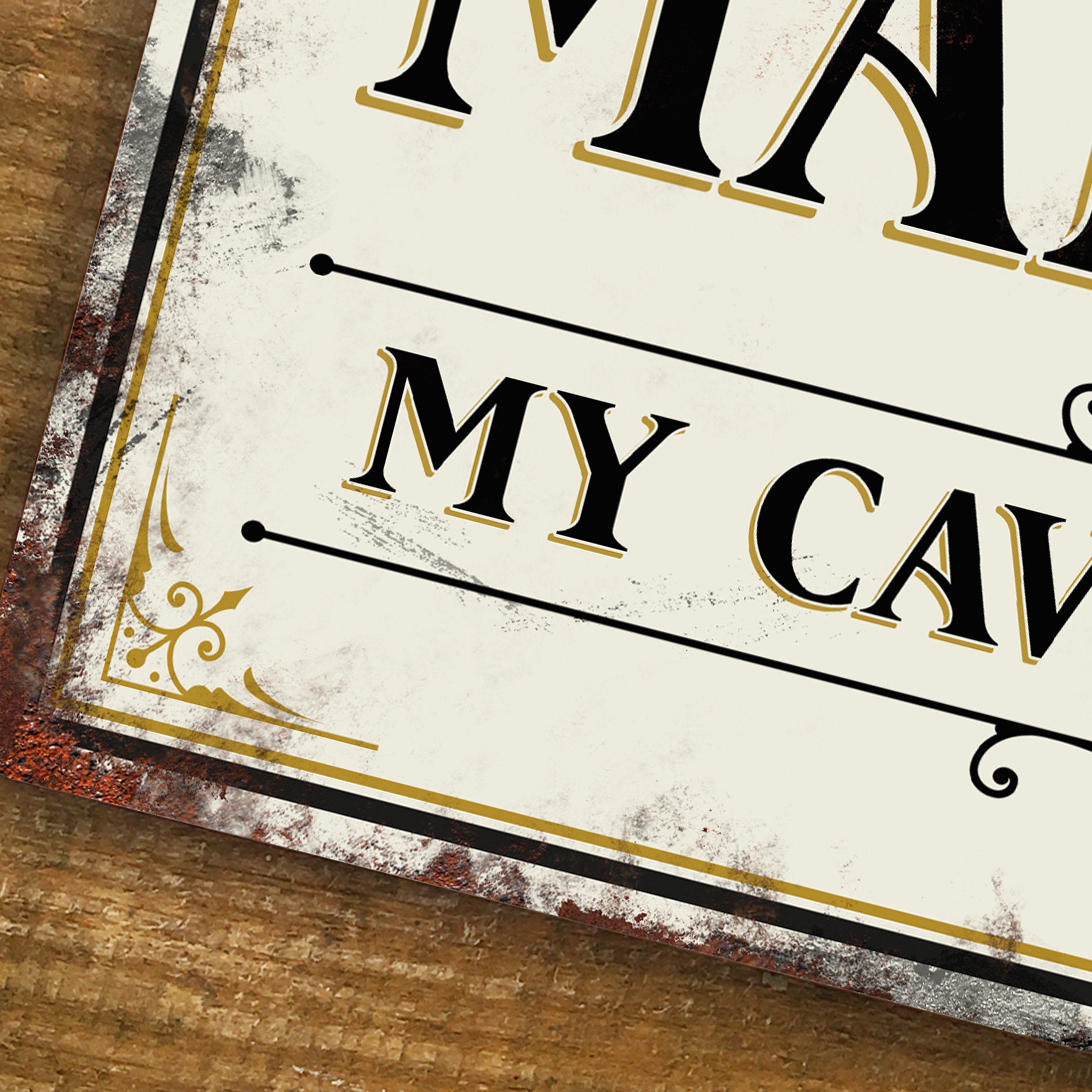 Personalised Man Cave Sign Metal Wall Door Decor Office - Etsy UK