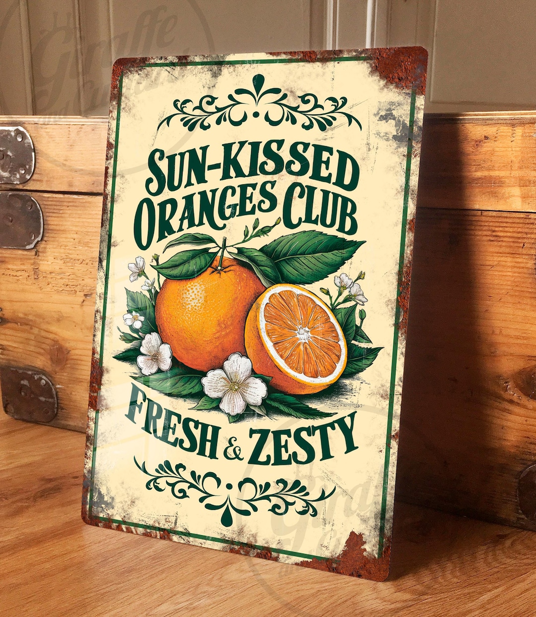Fruit Metal Kitchen Sign Home Wall Decor Metal Wall Door Signage ...