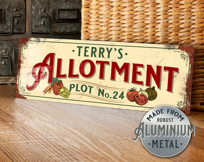 Personalised Allotment Sign Metal Garden Vegetable Patch Wall Door ...