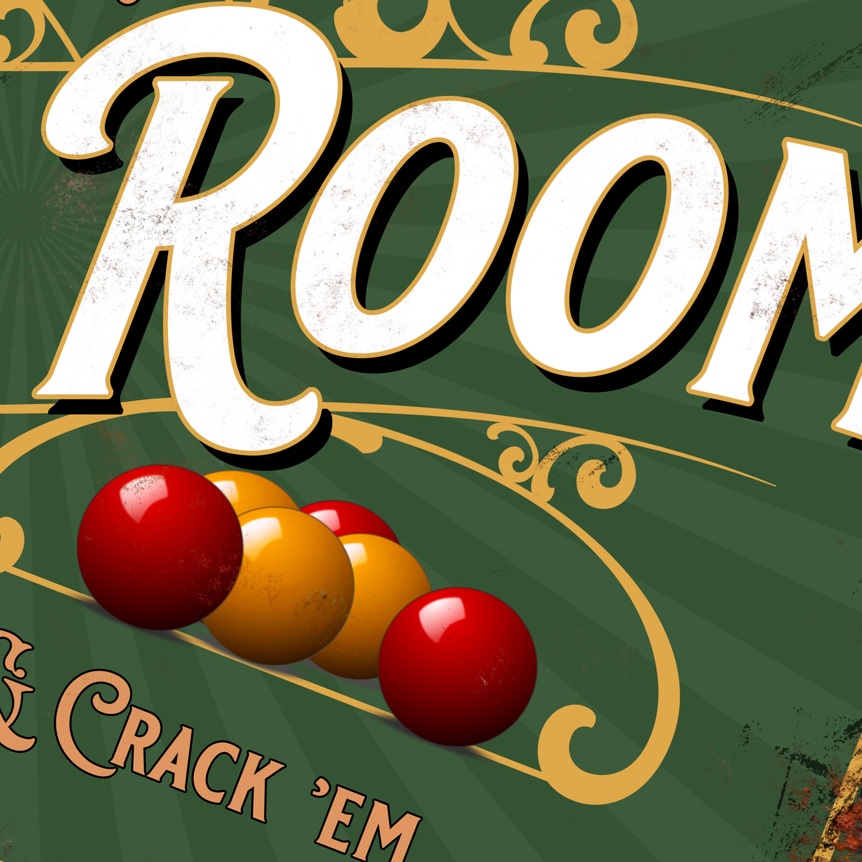 Personalised Pool Room Metal Sign Games Room Wall Door Decor Accessory ...