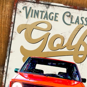 Personalised Vintage Golf GTI MK1 Metal Tin Sign Wall Door Decor ...
