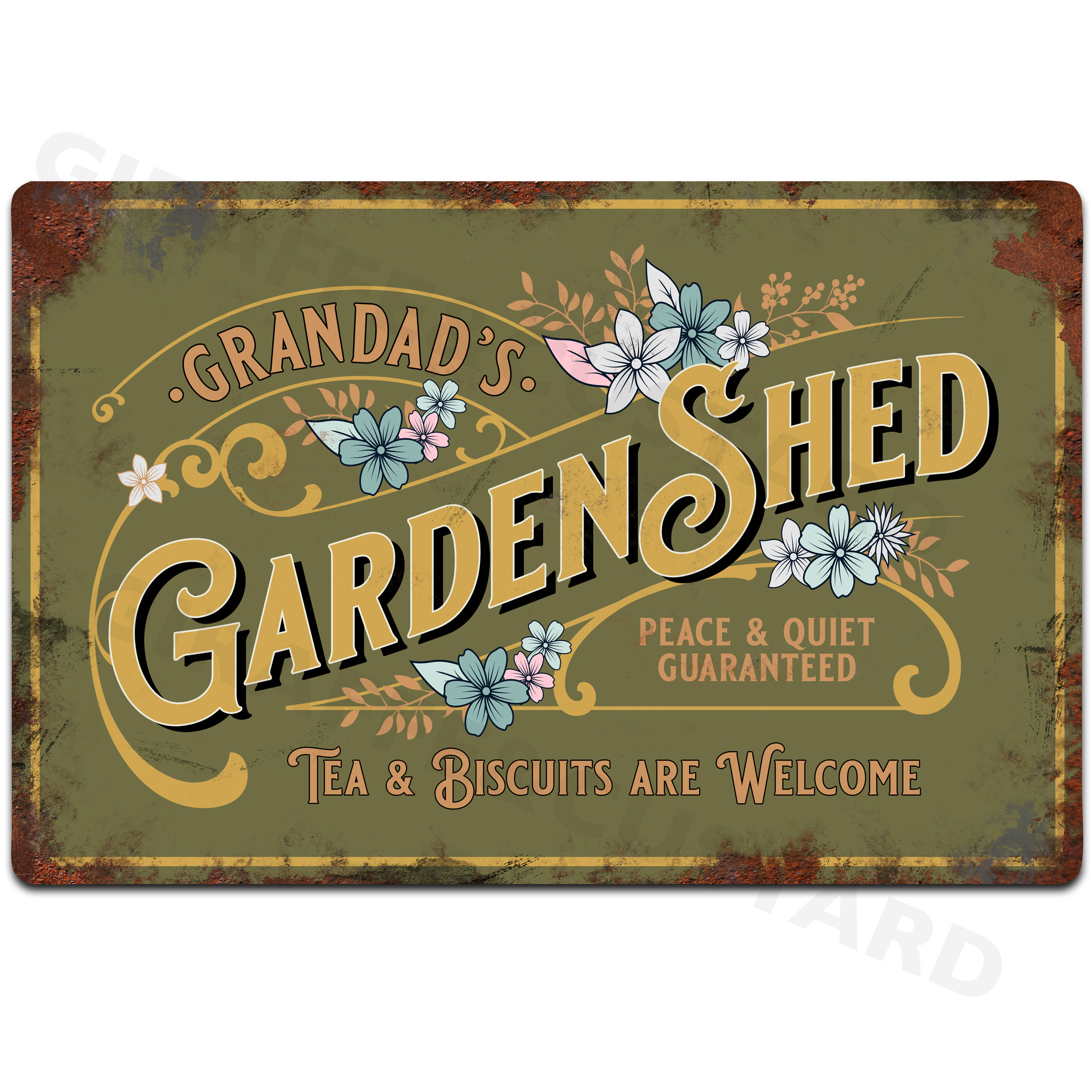 Personalised Garden Shed Sign Metal Wall Door Decor Accessory - Etsy UK