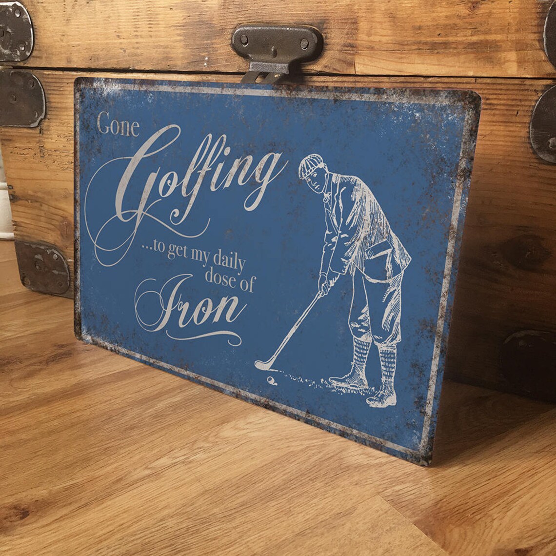 Gone Golfing Vintage Metal Wall Sign Plaque Golf Hobby A4 | Etsy
