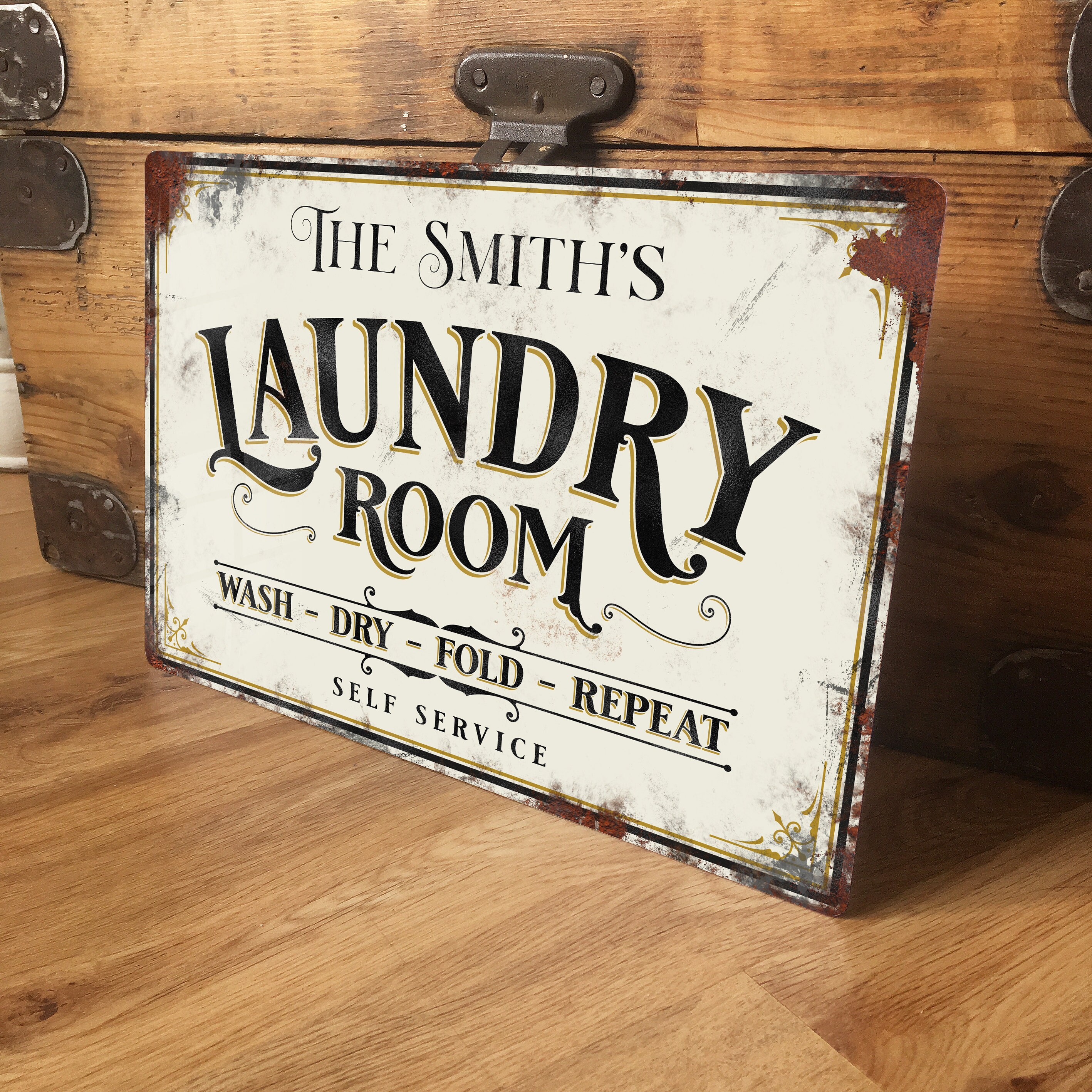 Personalised Washing Laundry Room Sign Metal Wall Door Signage | Etsy UK