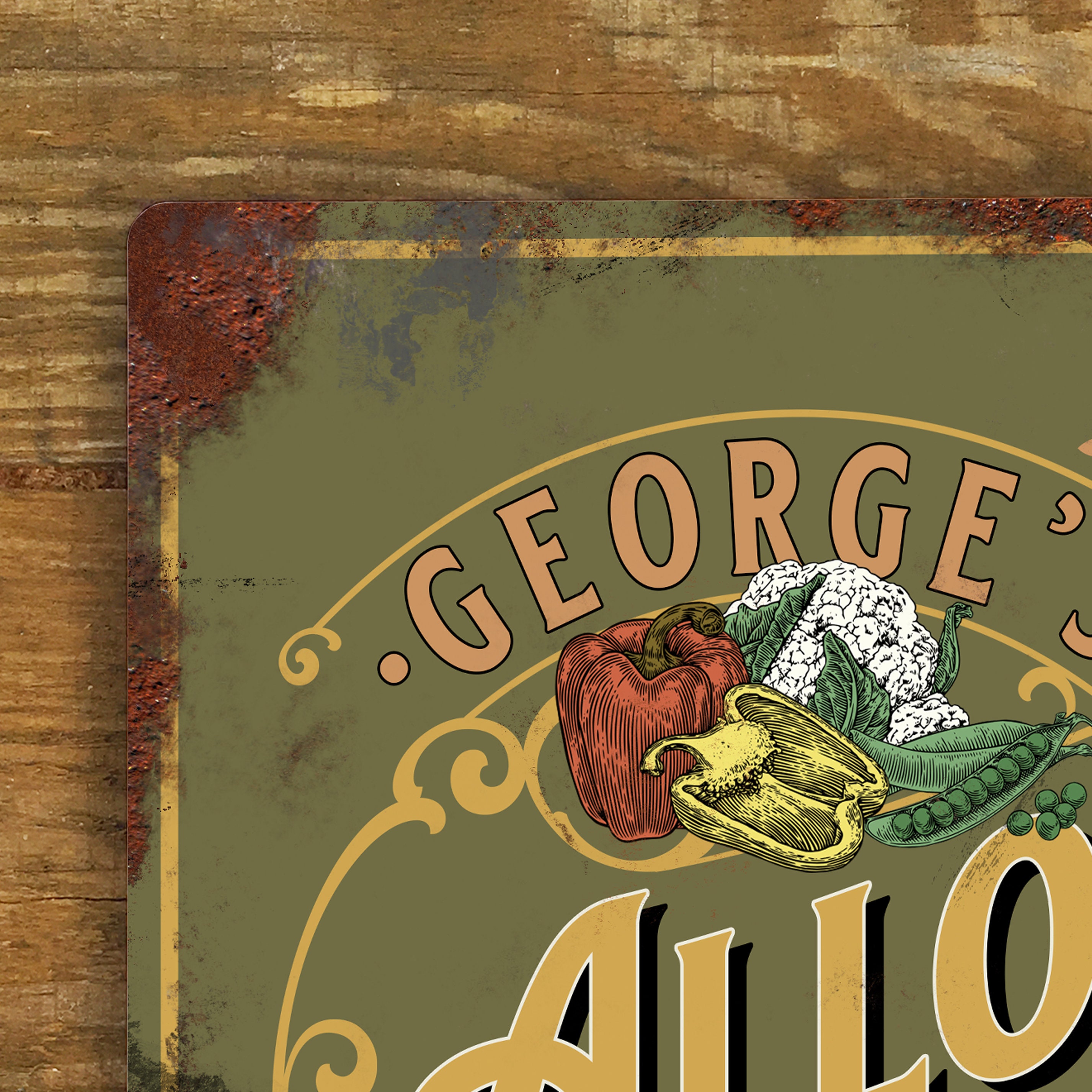 Personalised Allotment Sign Metal Garden Vegetable Patch Wall - Etsy UK