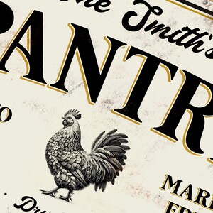 Personalised Vintage Retro Pantry Sign Metal Wall Door Signage ...