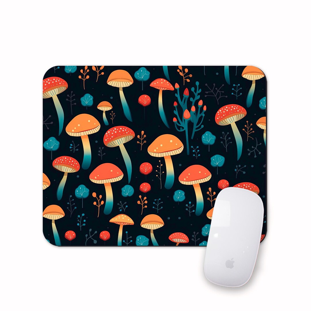 1960s Retro Mouse Mat Mushroom Toadstool Pattern Office Mouse Pad ...