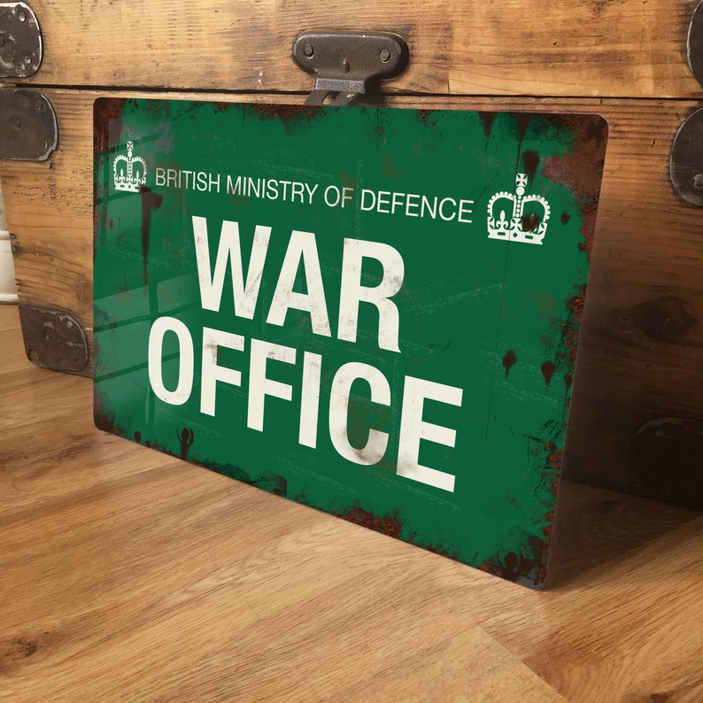 Man Cave Sign Metal WW2 War Office British Army Military Sign, Shed ...