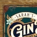 Personalised Gin Bar Sign Metal Wall Door Shelf Accessory, Vintage ...