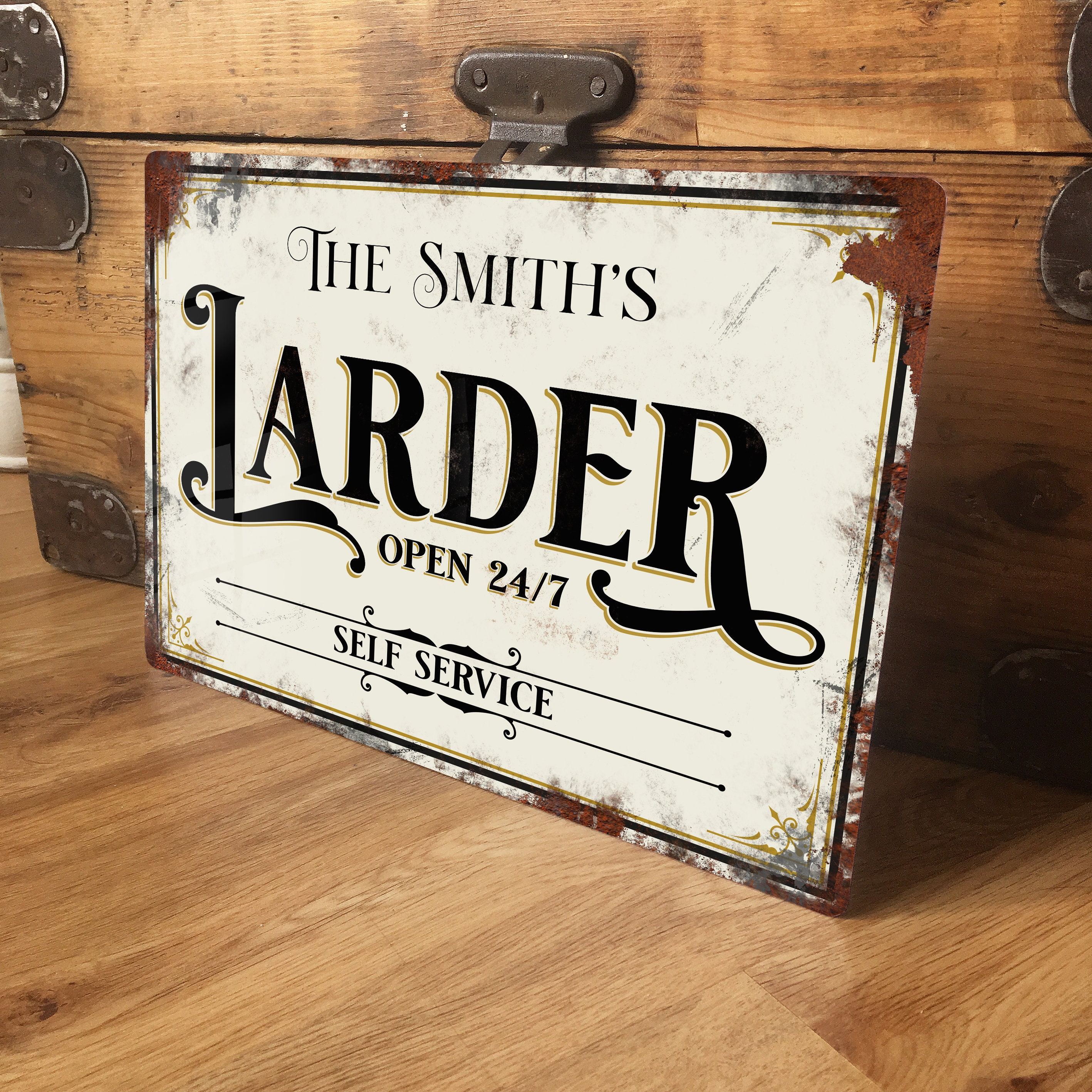 Personalised Larder Sign Metal Wall Door Decor Signage - Etsy UK