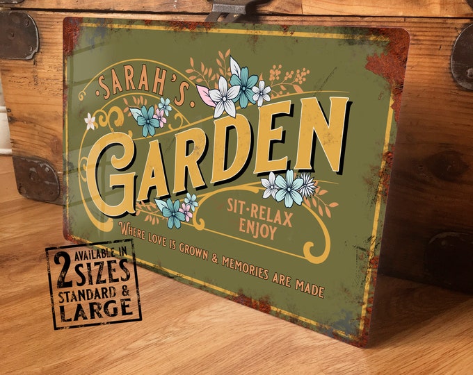 Personalised Garden Sign Metal Outdoor Wall Door Fence Decor Accessory ...