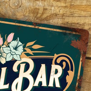 Personalised Cocktail Bar Sign Metal Wall Door Accessory, Vintage Retro ...