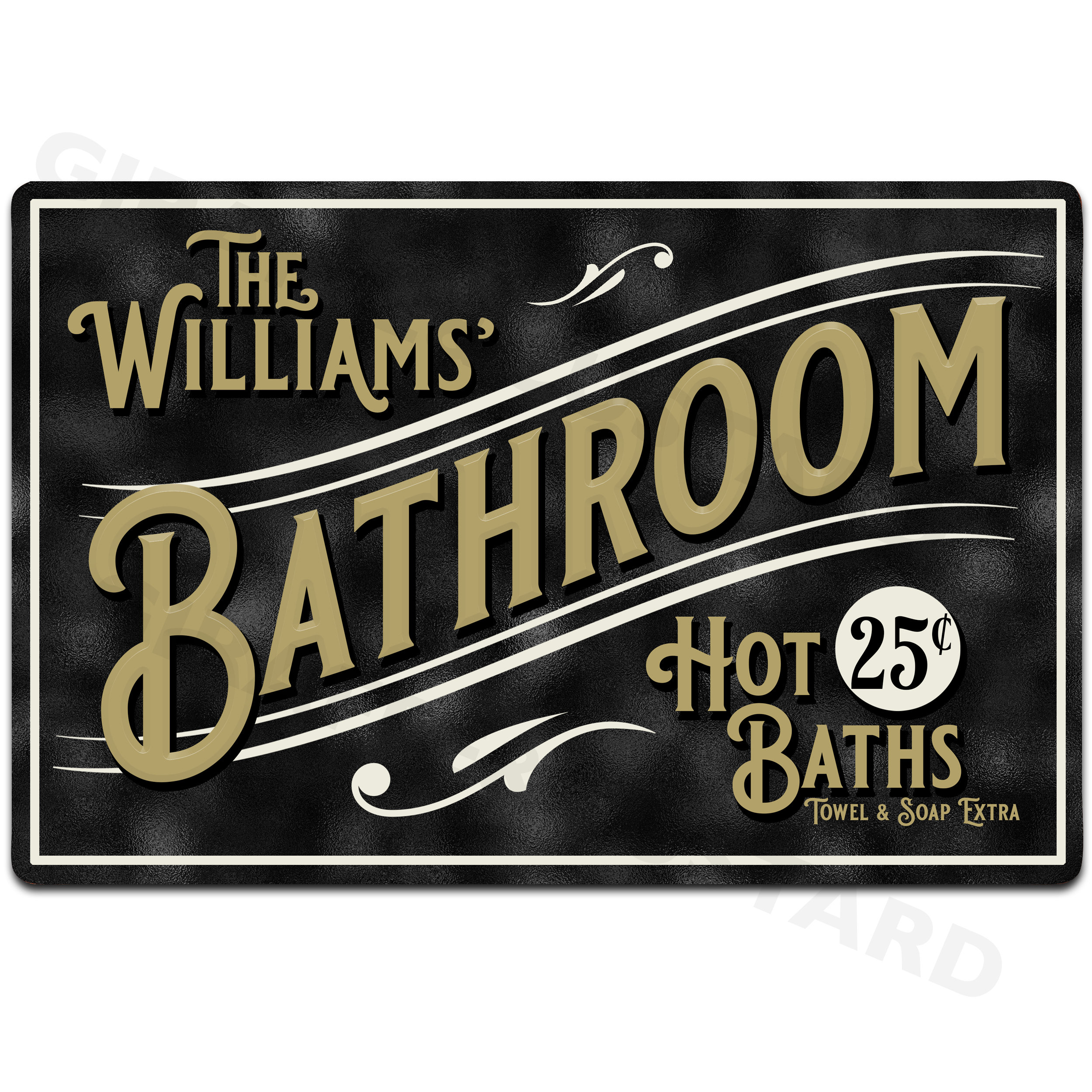 Personalised Bathroom Sign Metal Wall Door Plaque Accessory | Etsy