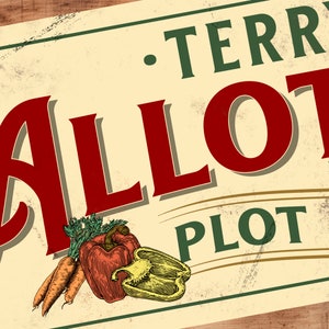 Personalised Allotment Sign Metal Wall Door Garden Vegetable Patch ...