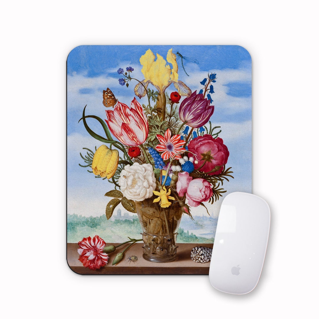 Flowers Mouse Mat Mouse Pad, Classic Art by Ambrosius Bosschaert PC ...