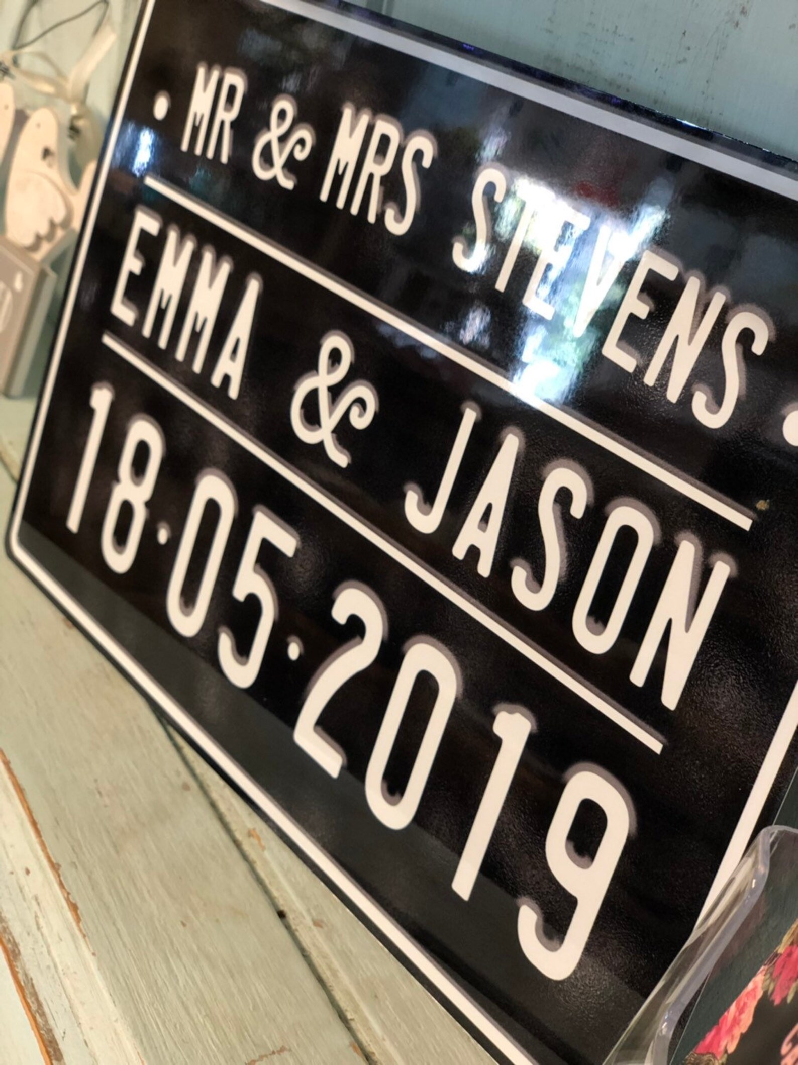 Personalised Vintage Just Married Metal Wall Sign Plaque | Etsy UK