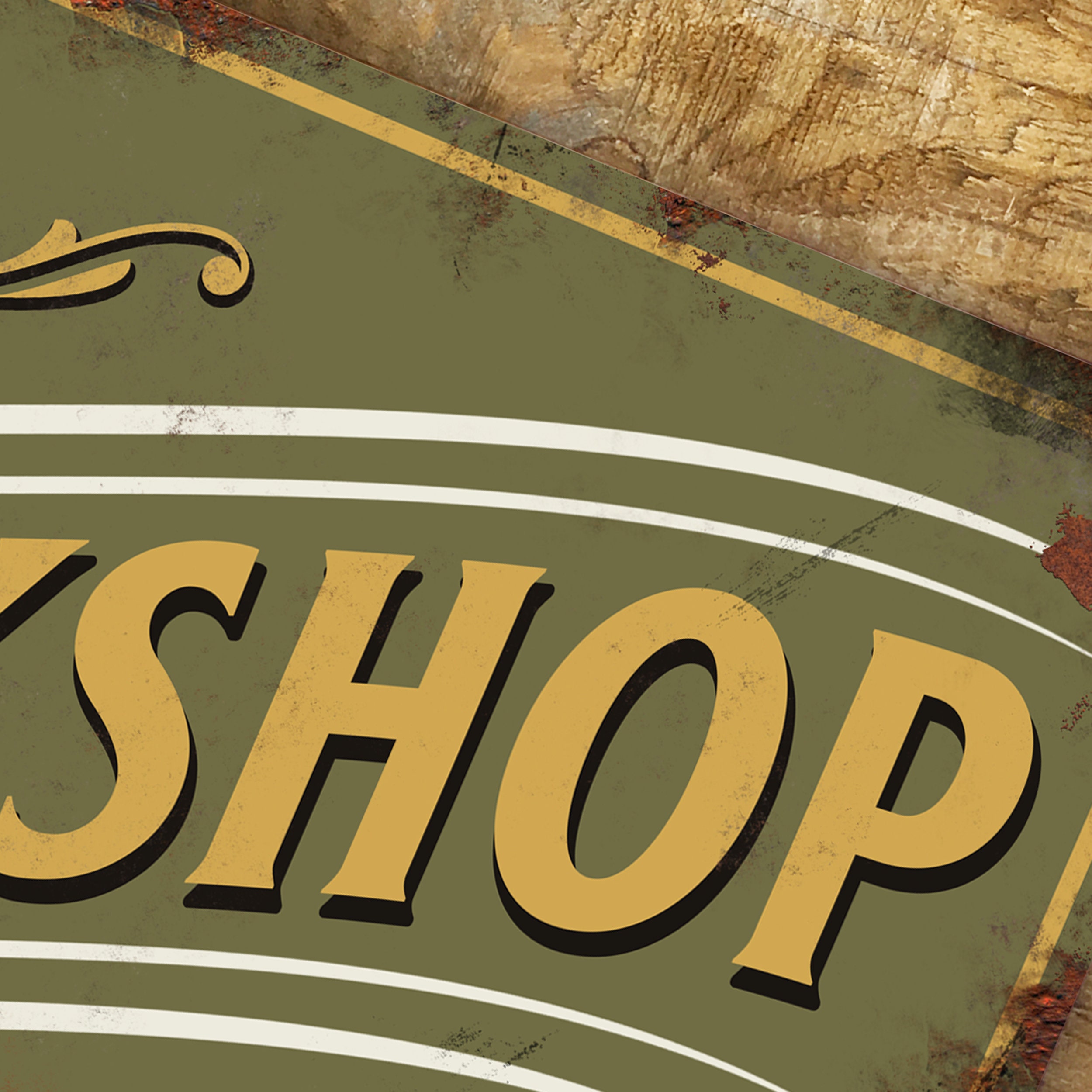 Personalised Workshop Sign Metal Wall Door Decor Accessory - Etsy UK