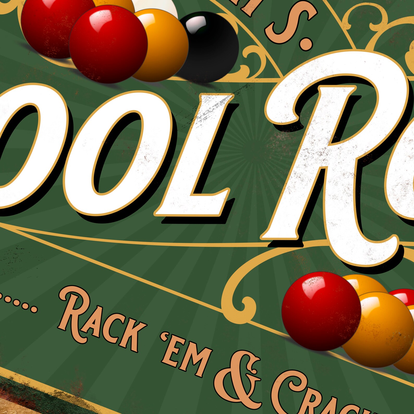 Personalised Pool Room Metal Sign Games Room Wall Door Decor Accessory ...