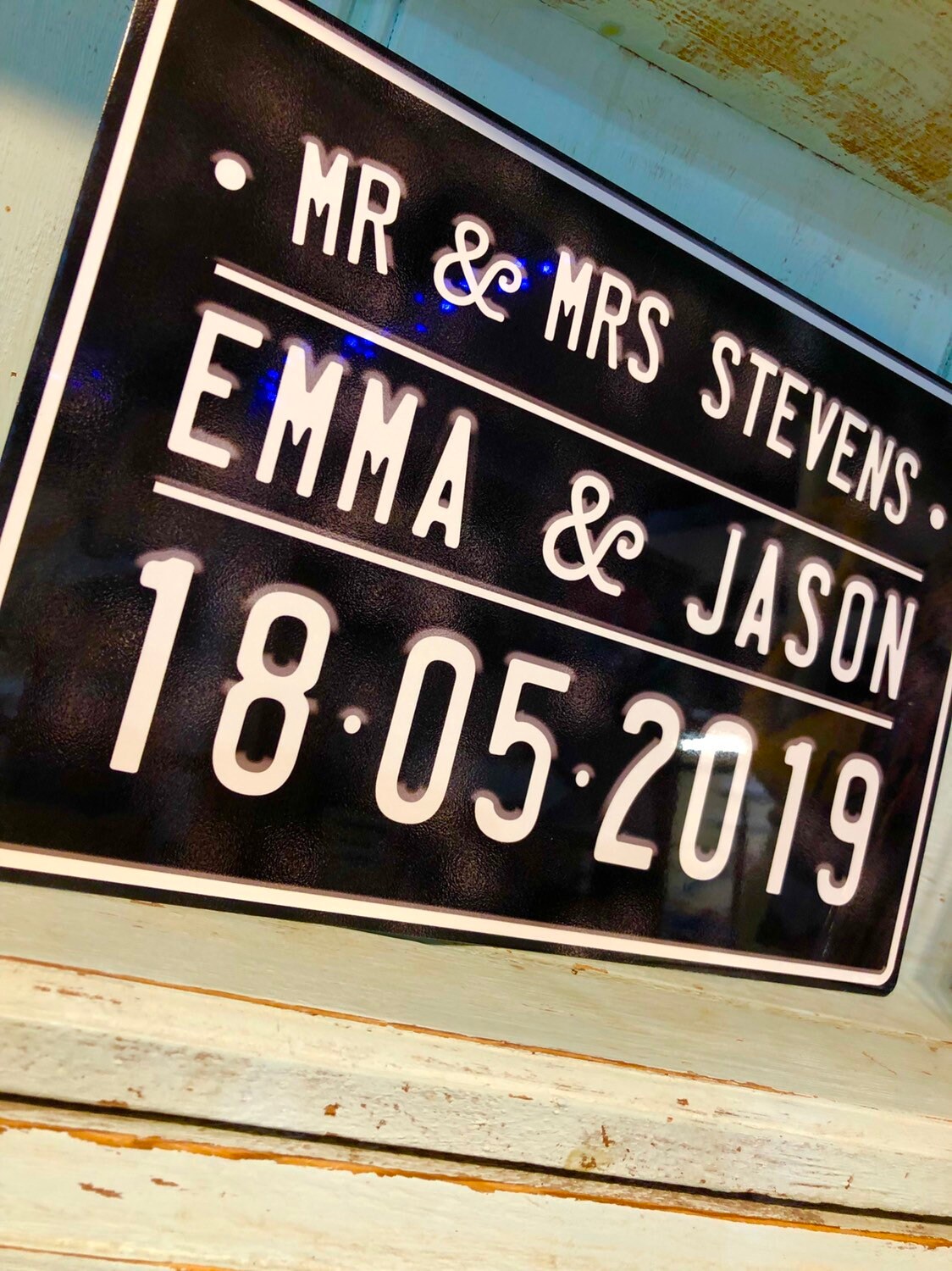 Personalised Vintage Just Married Metal Wall Sign Plaque - Etsy UK