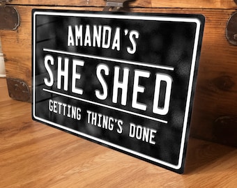 Funny Shit Shed Sign, Personalized He Shed, Tool Shed Sign, Guys Gift ...