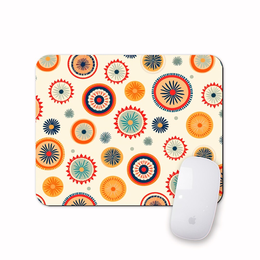 1960s Retro Mouse Mat Office Mouse Pad, Groovy Hippie PC Computer Mat ...