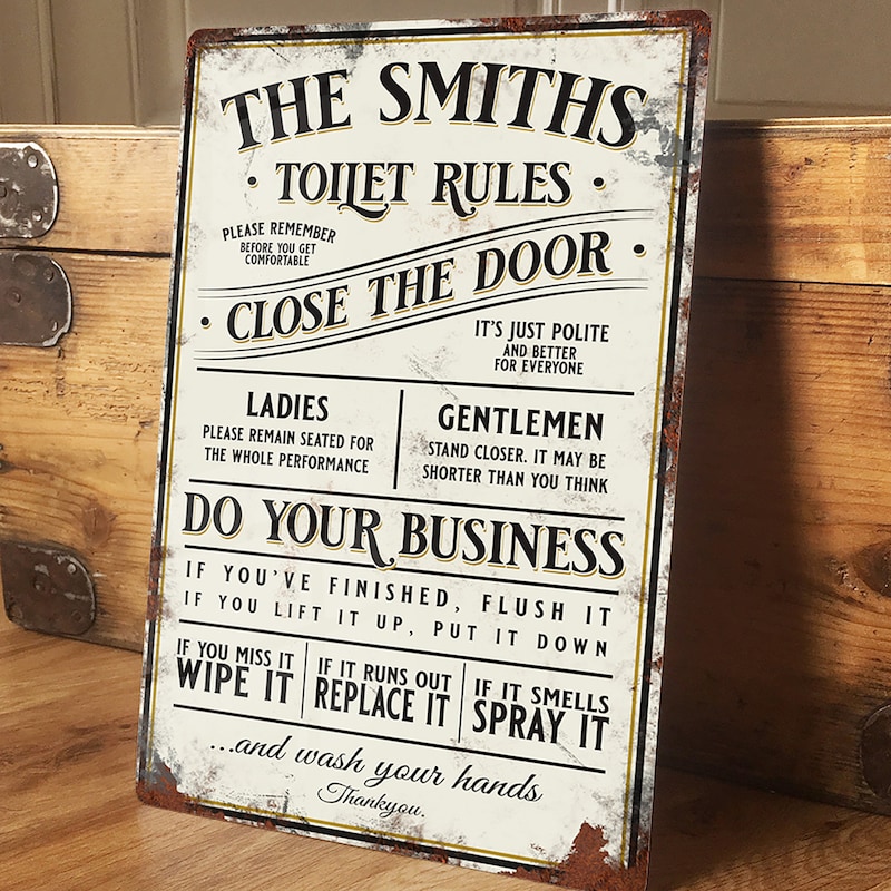 Metal Toilet Sign - Etsy