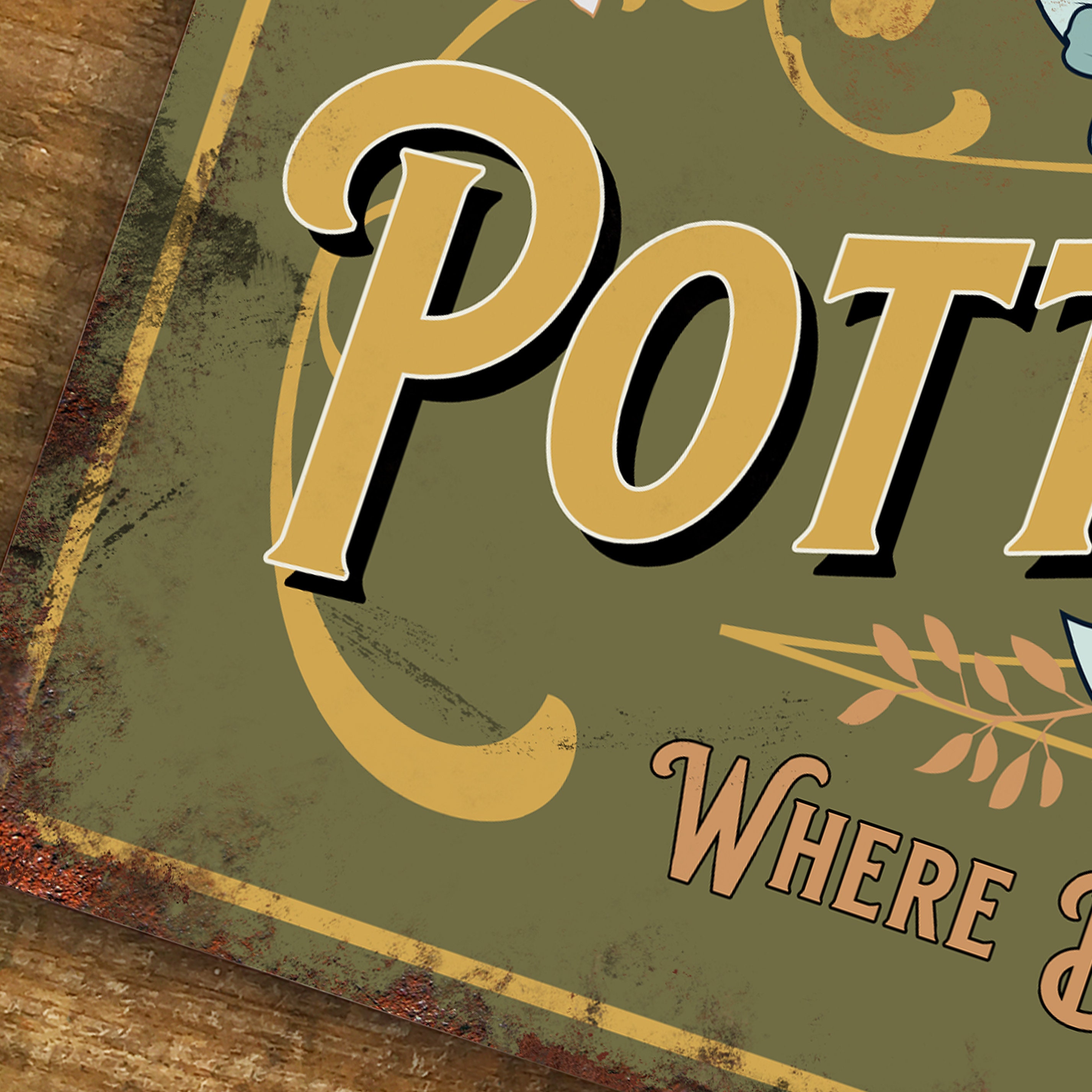 Personalised Potting Shed Sign Metal Garden Wall Door Decor - Etsy UK