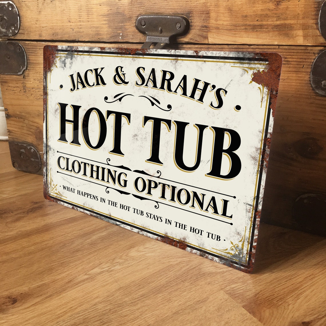 Personalised Hot Tub Sign Garden Accessory Gift Vintage Retro - Etsy