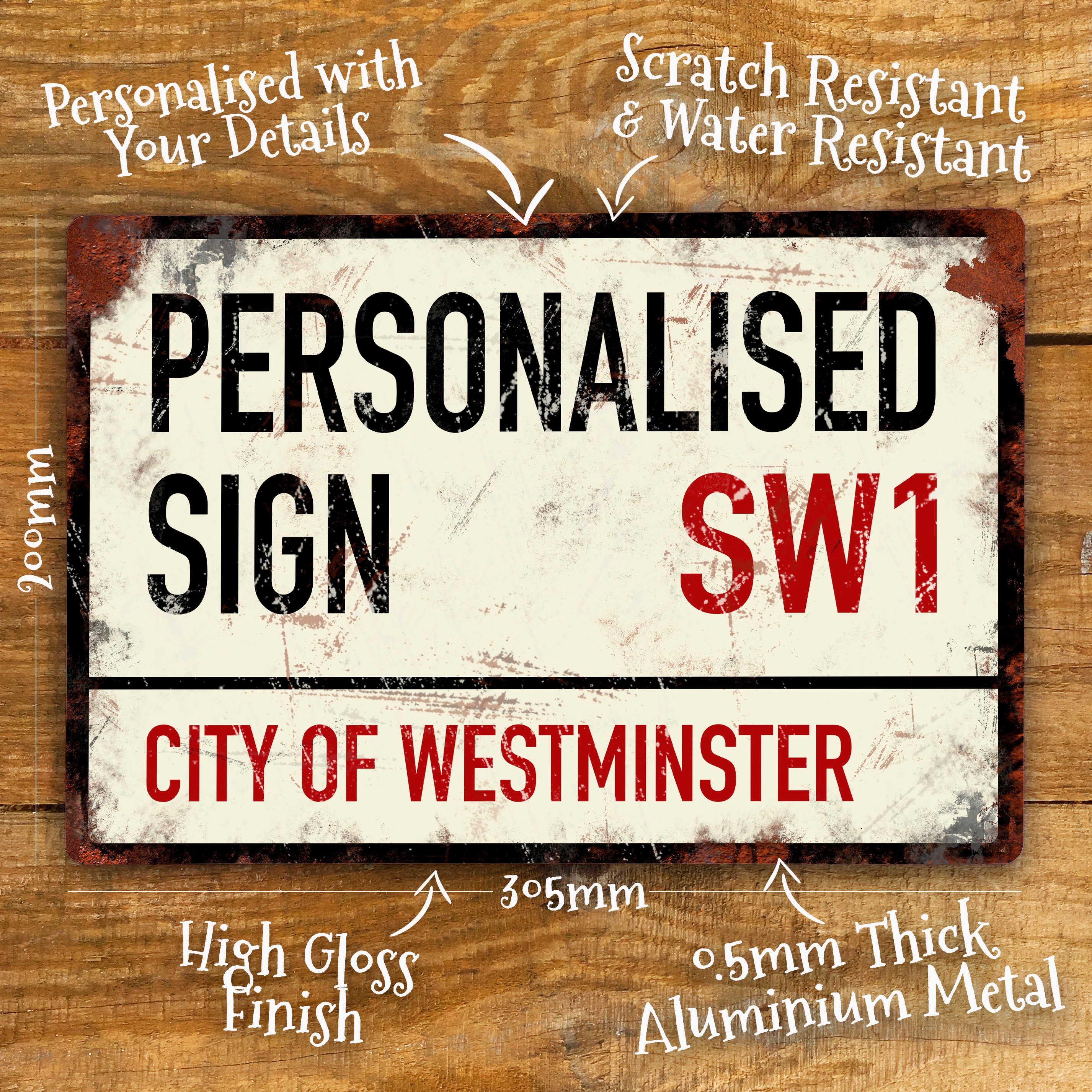 Personalised Street Road Sign Metal Sign Wall Door Decor - Etsy UK