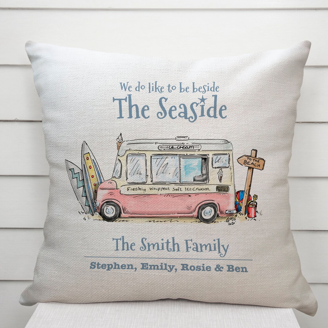 Personalised Ice Cream Van Seaside Family Summer Holiday - Etsy UK