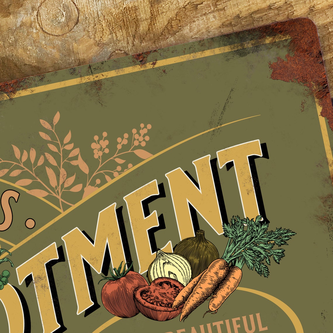 Personalised Allotment Sign Metal Garden Vegetable Patch Wall | Etsy UK