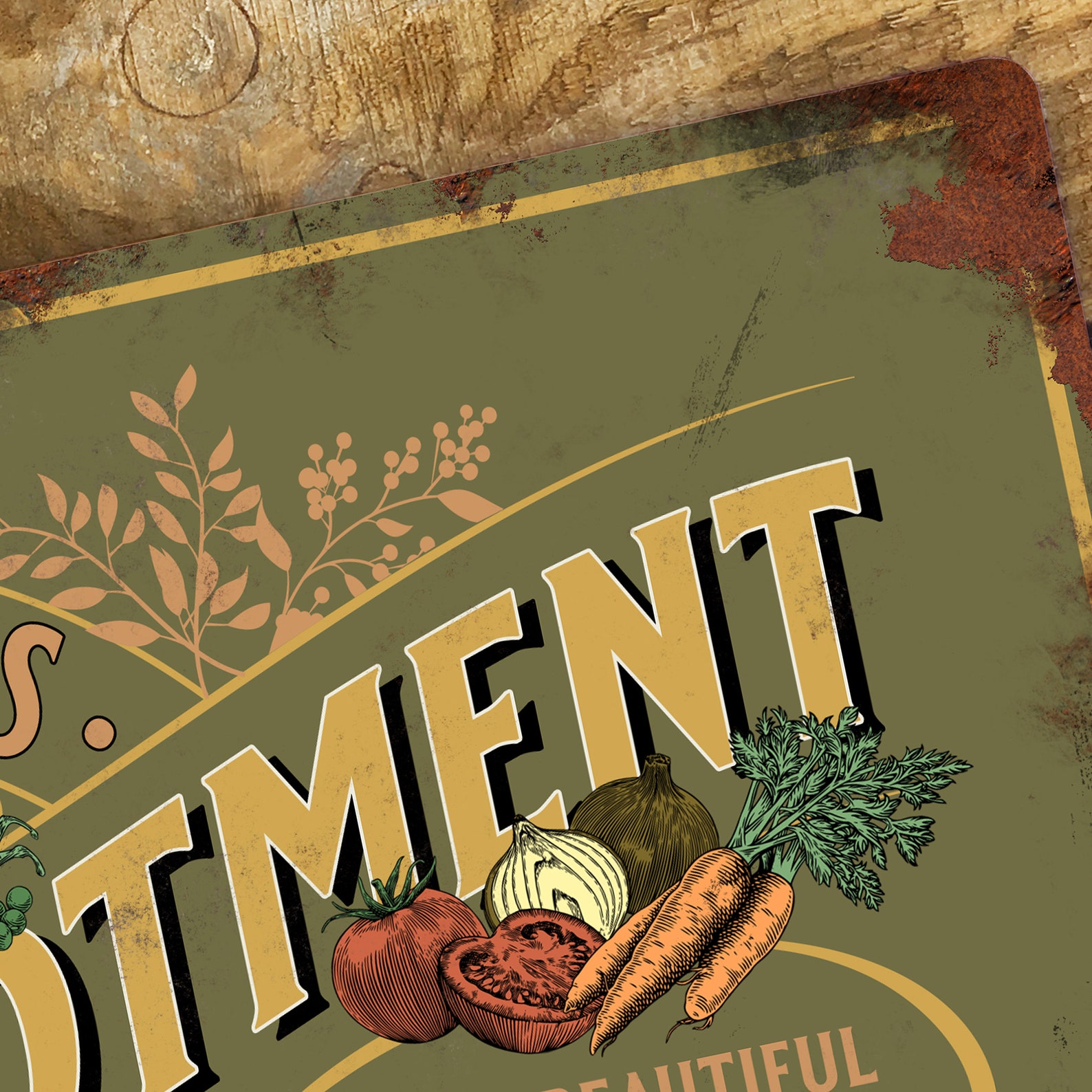 Personalised Allotment Sign Metal Garden Vegetable Patch Wall | Etsy UK