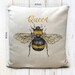 Bee Cushion Pillow Cover Queen Bee Honey Bumble Bee - Etsy