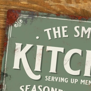 Personalised Metal Kitchen Sign Wall Door Signage Sage Green Galley ...