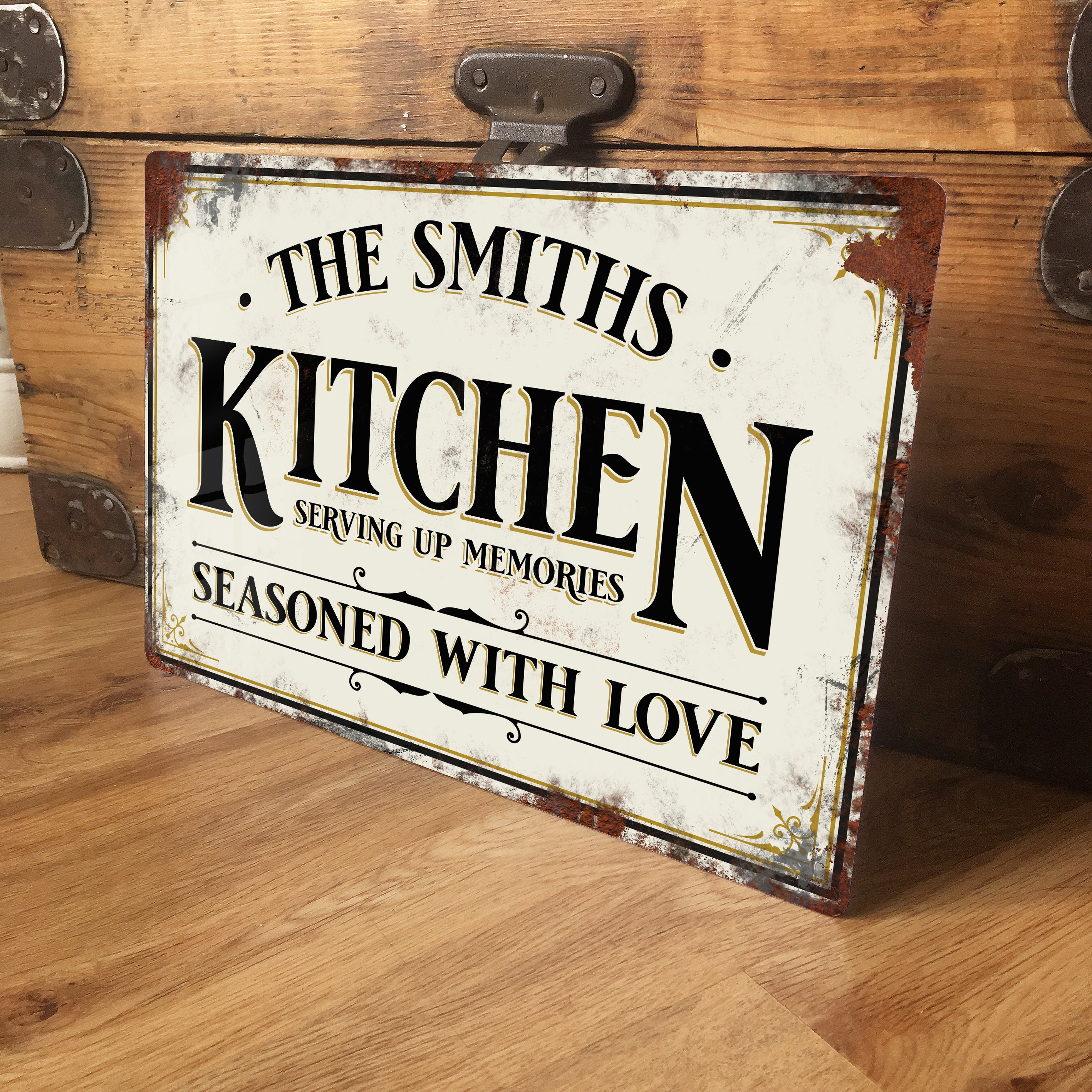 Personalised Kitchen Sign Metal Wall Door Signage Galley - Etsy UK