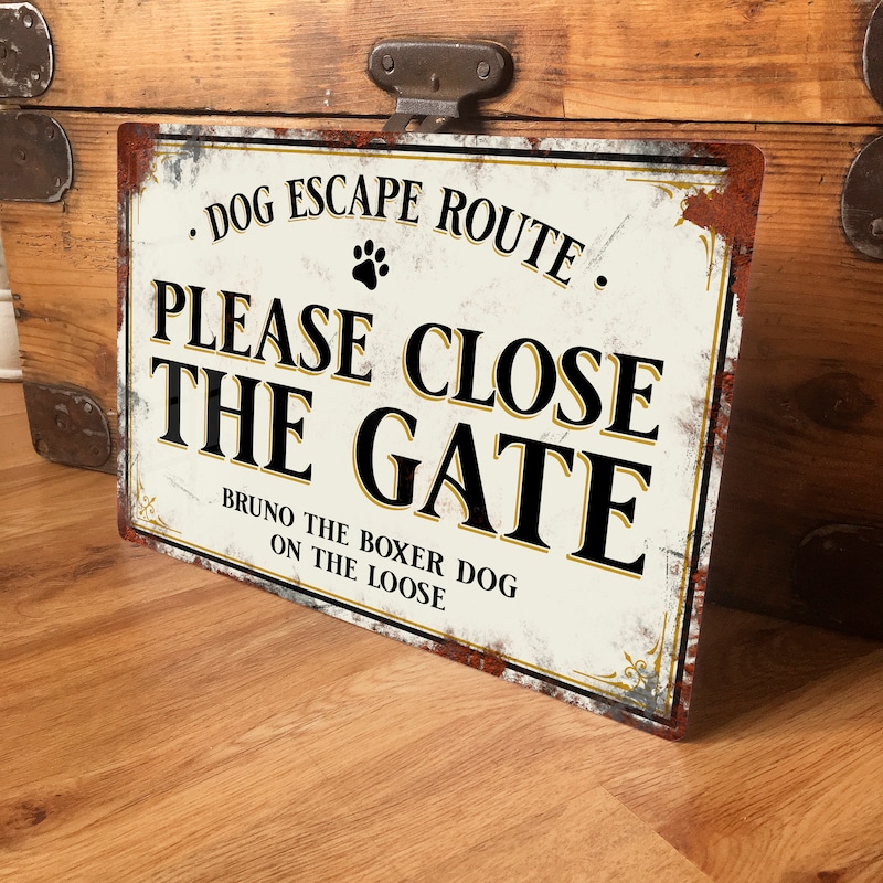 Metal Gate Warning - Etsy UK