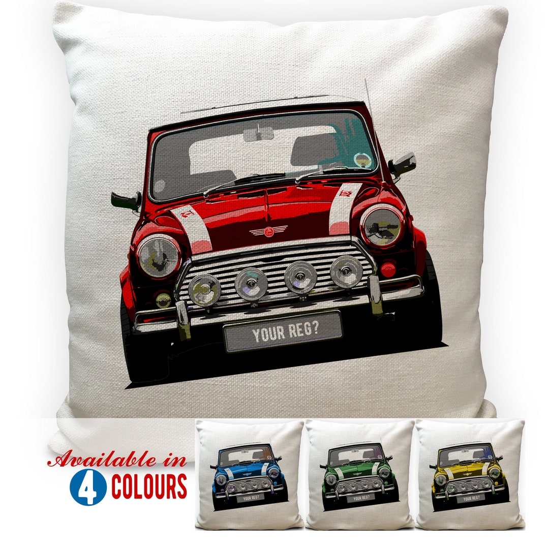 Funda personalizada mini Cooper British Classic Car Cushion Retro ...