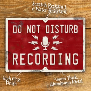 Do Not Disturb Recording Sign Man Cave Bedroom Door Wall Sign Home ...