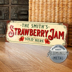 Strawberry Jam Metal Sign - Etsy