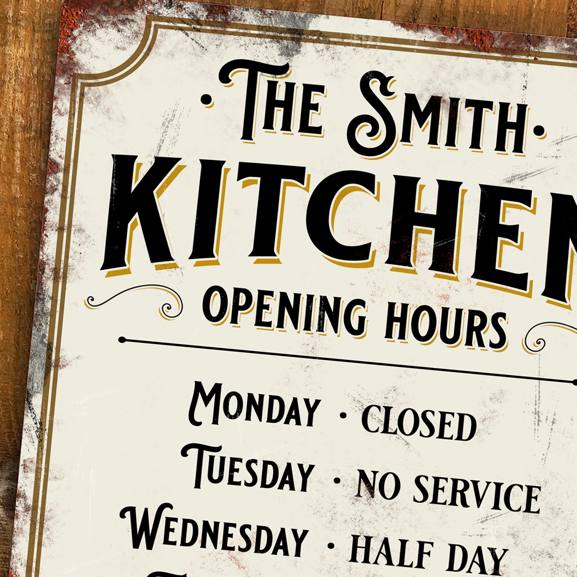 Personalised Kitchen Sign Metal Wall Door Signage Family - Etsy UK