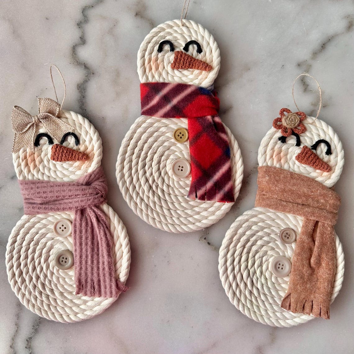 Macrame Snowman Wall Hanging | Snowmen Decor - Etsy
