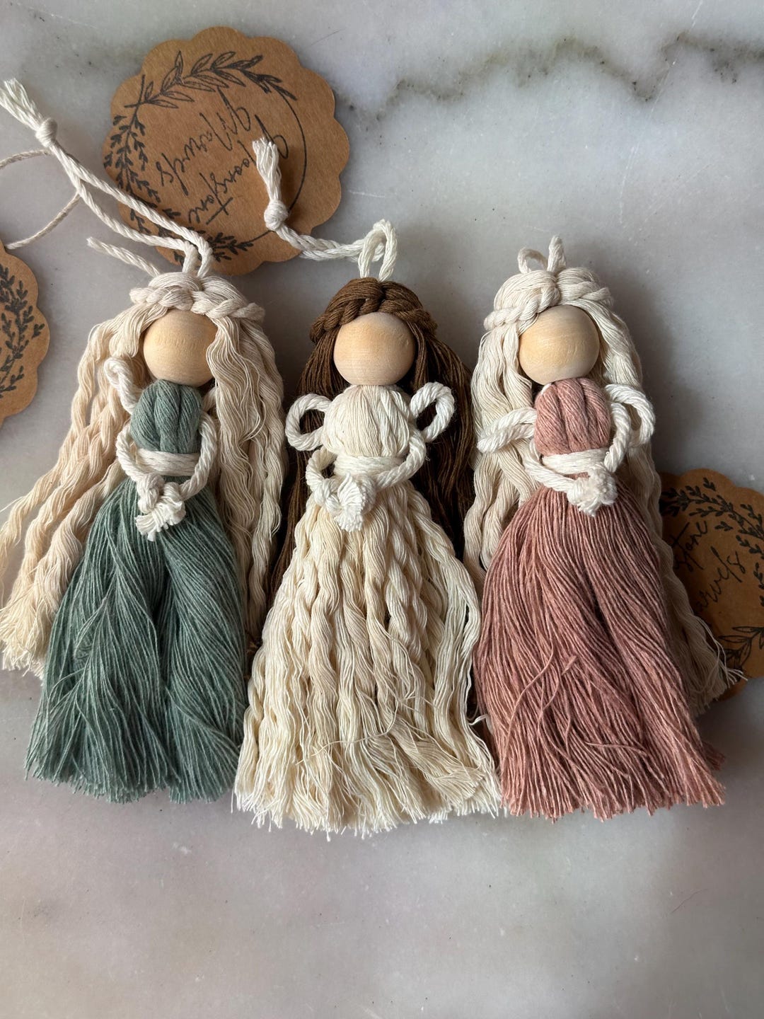 Macrame Angel | Christmas Tree Ornament | Seasonal Decoration - Etsy